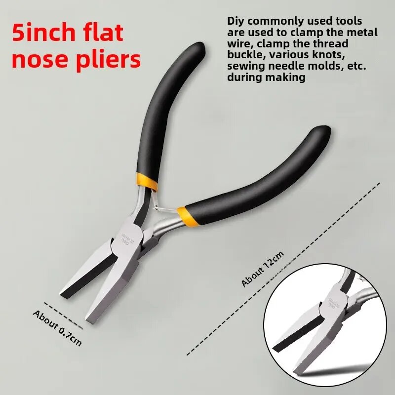 Мини-плоскогубцы Deli Flat nose pliers