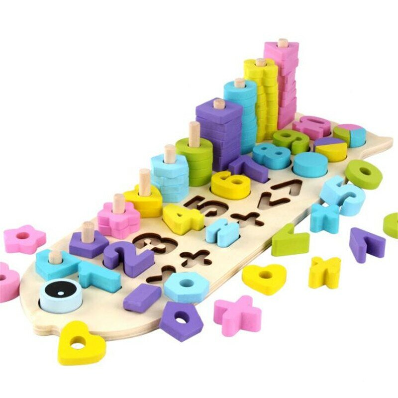 Рыбка в форме выравнивания образовательная игрушка цвет чушки номер счет доски рыба в форме трубка пластина головоломка игрушка цвет форма (()