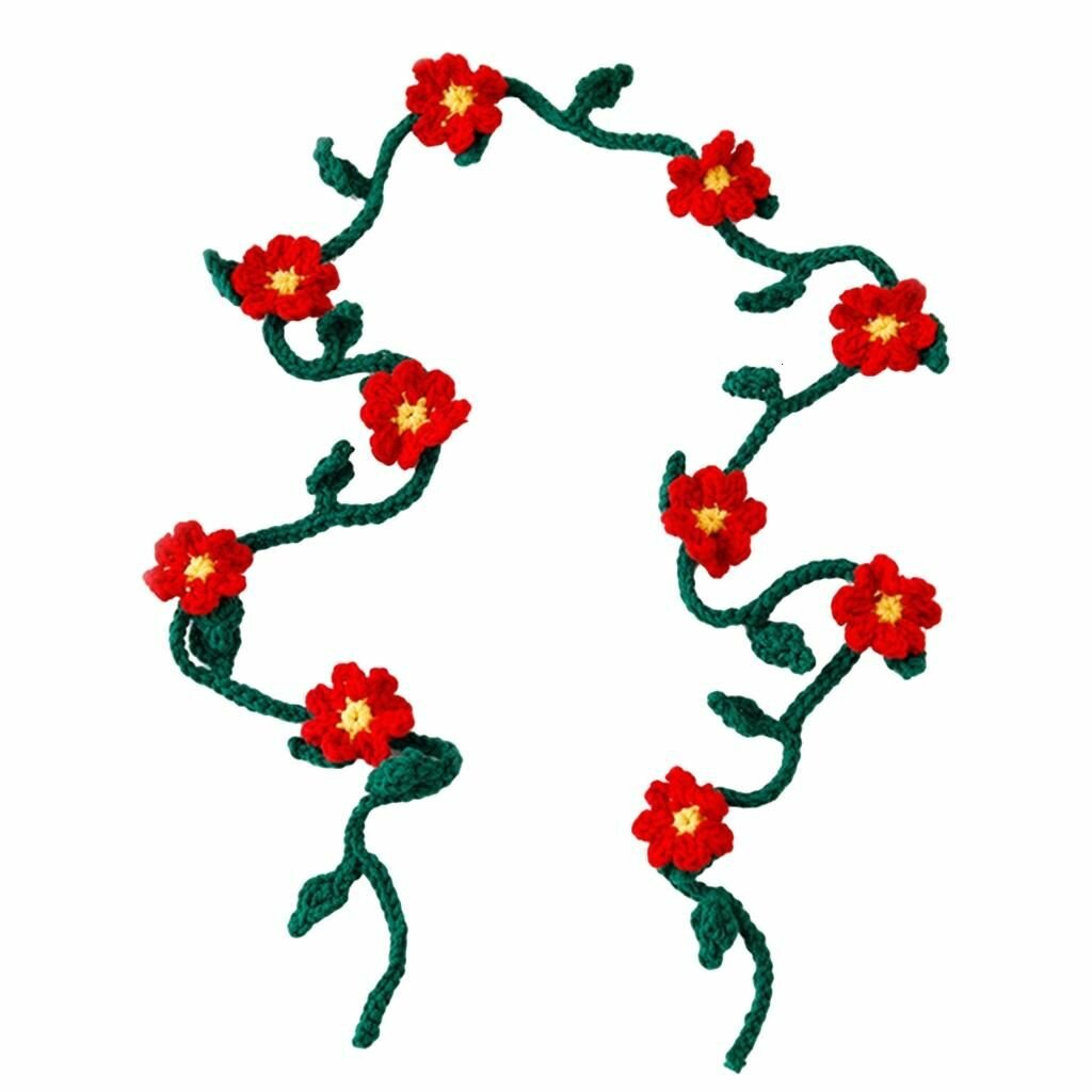 Цветок украшен длинноночной цепочкой в ручной работы, - 1
