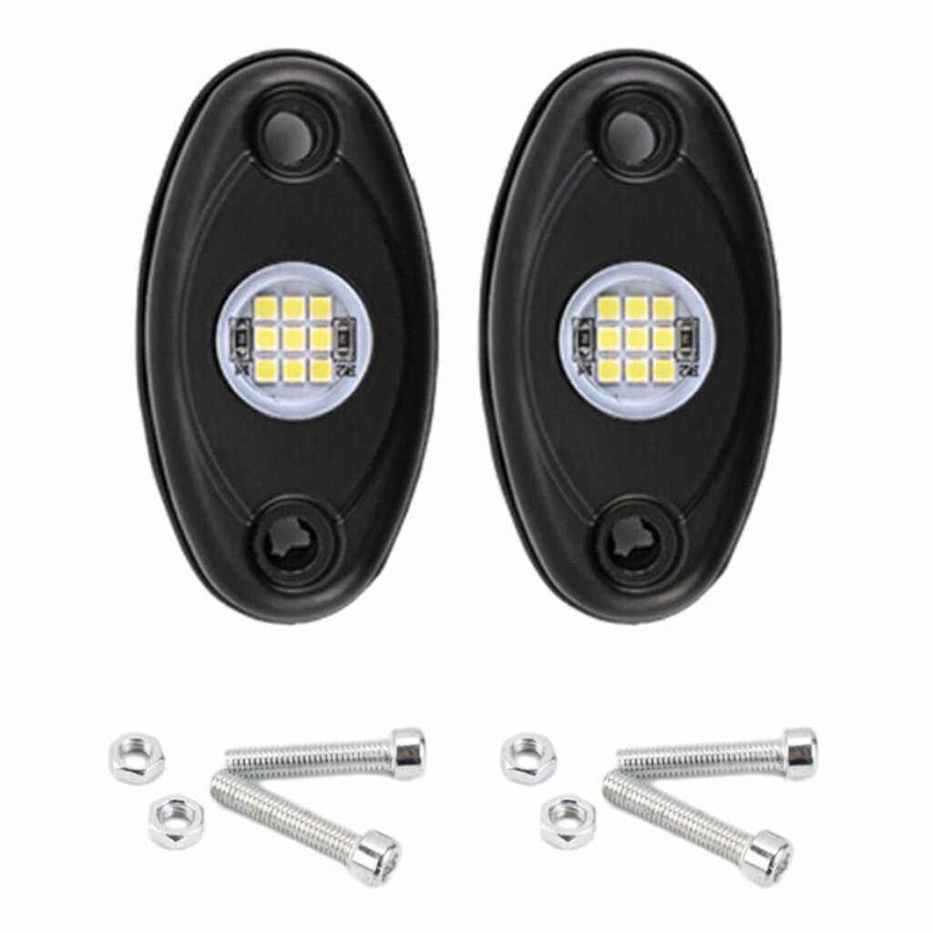 2 Pods LED Rock Lights IP67 Водонепроницаемые 9 светодиодов Underglow Trail Rig Lamp Универсальная лампа для грузовых пикапов