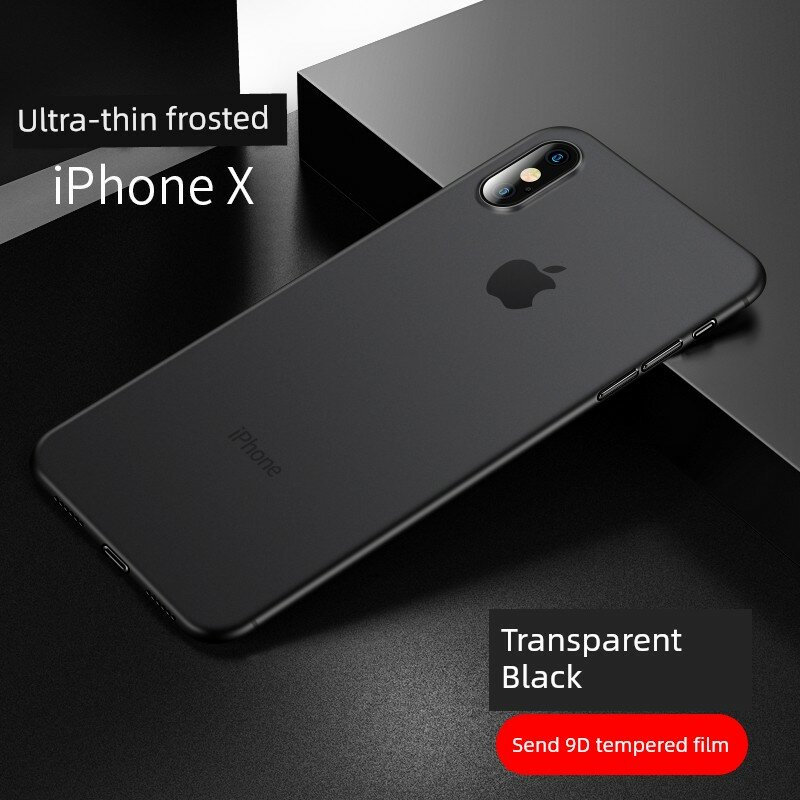 Оригинальный чехол для iPhone X прозрачно-черный полный корпус силиконовый охлаждающий тонкий анти-отпечатки