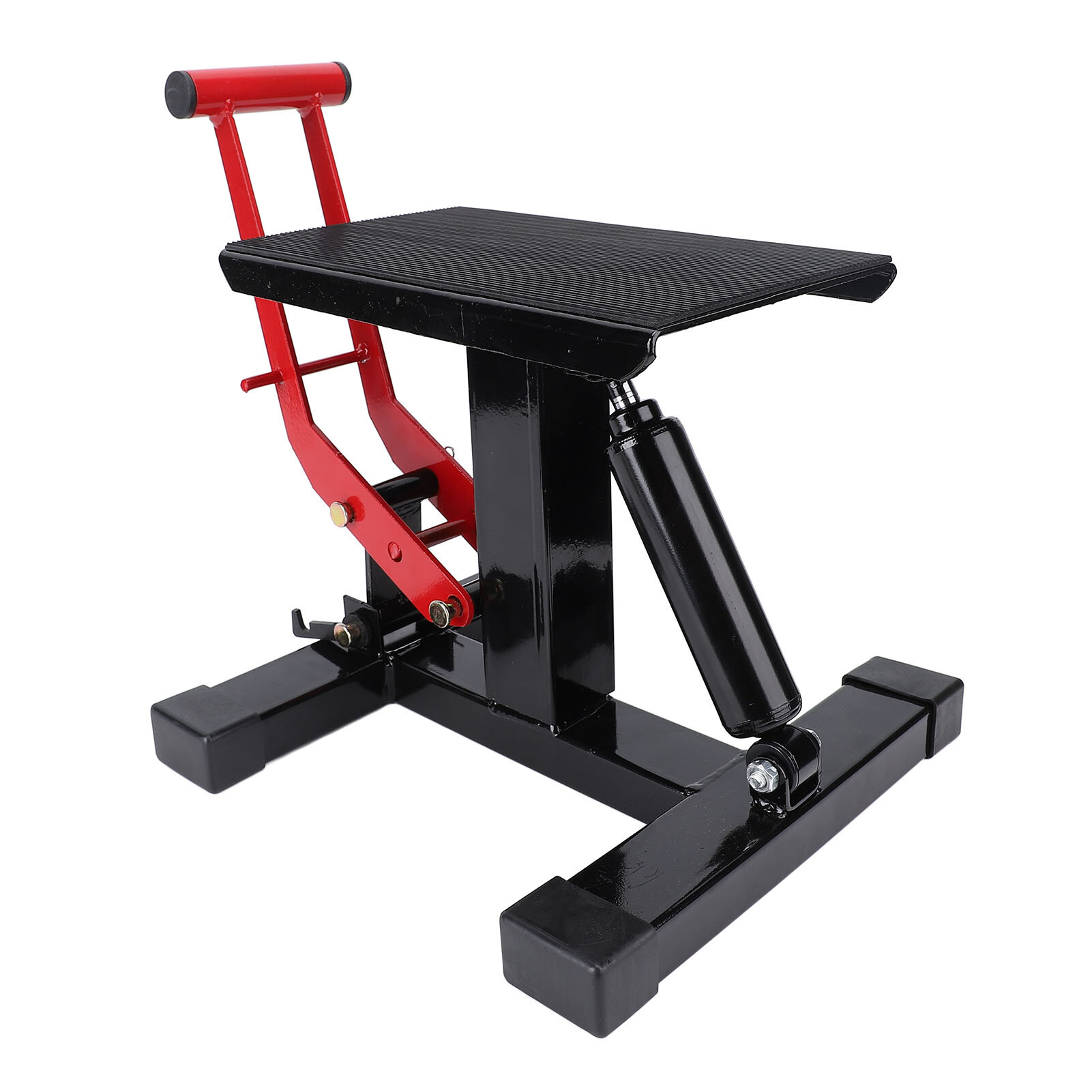 Гидравлический домкрат-подставка для мотоцикла с регулировкой высоты, грузоподъемностью 330 фунтов (около 150 кг), для ремонта и обслуживания внедорожной техники.