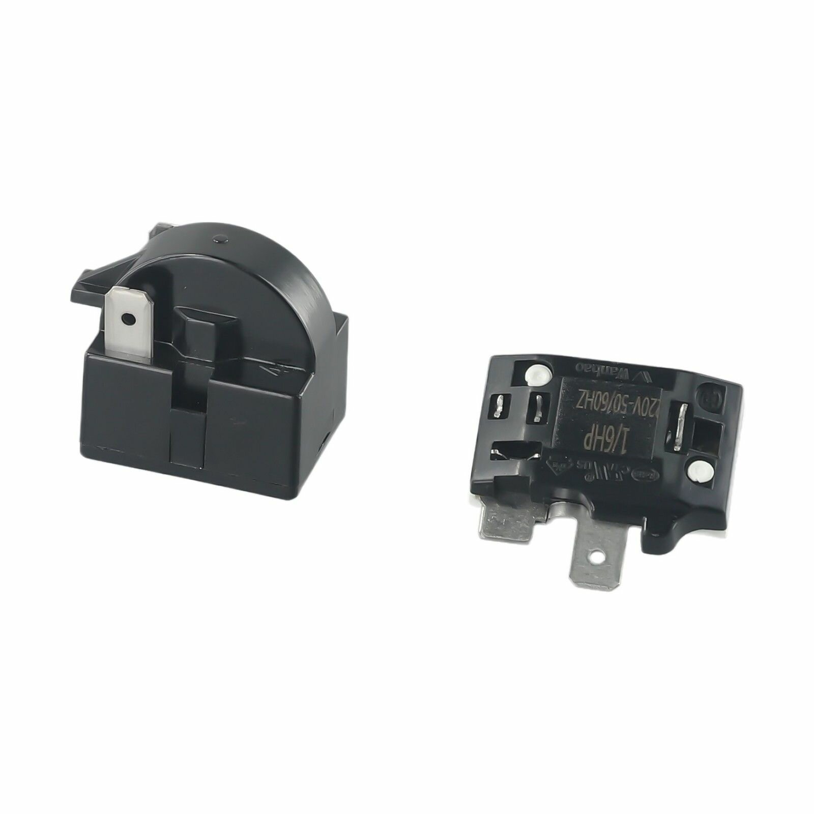 Пусковое реле PTC для холодильника 1/2 контакта, 15 Ом, защита компрессора от перегрузки, комплект 2 шт, подходит для мини-холодильников и кондиционеров