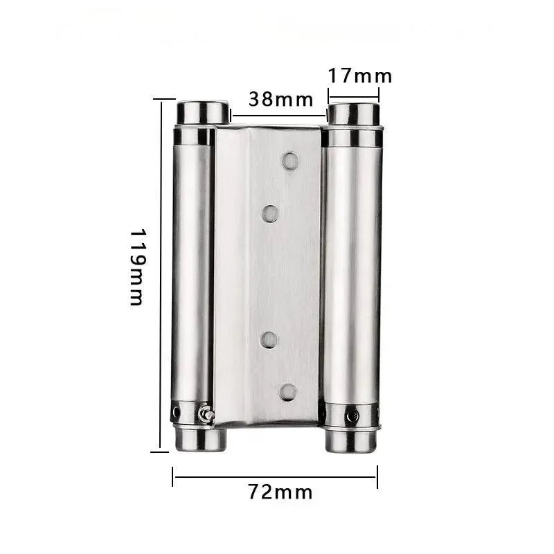 Лучший продавец Барная петля (пружинная двусторонняя) для маятниковых дверей SSSatin (серебро) Петля из нержавеющей стали, 1 шт.