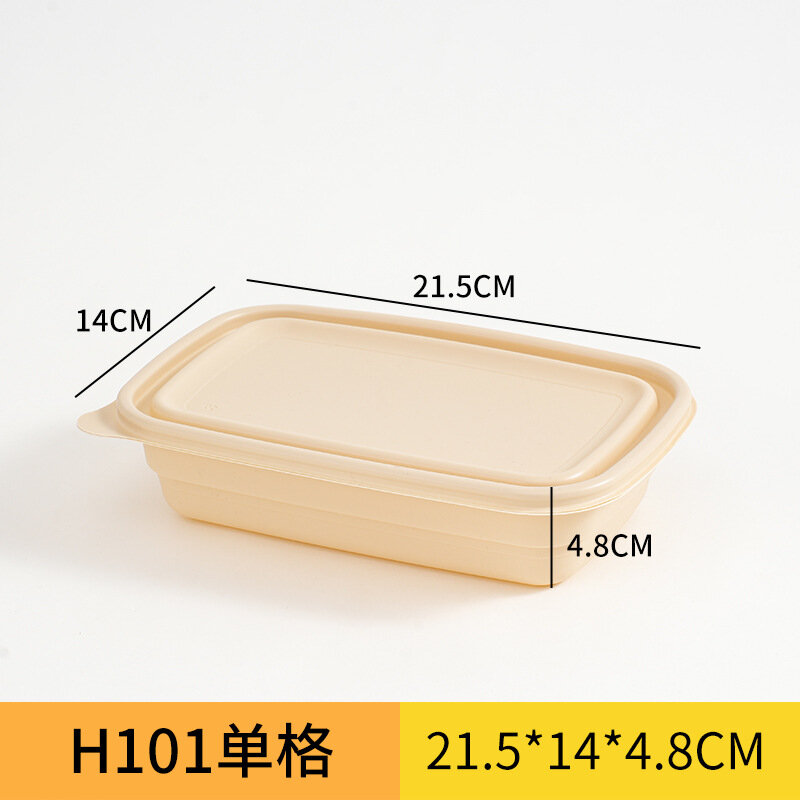 Одноразовая ланч-бокс из кукурузного крахмала, биоразлагаемая коробка для еды, рисовая миска, миска для вермишели и супа с крышкой, квадратная коробка