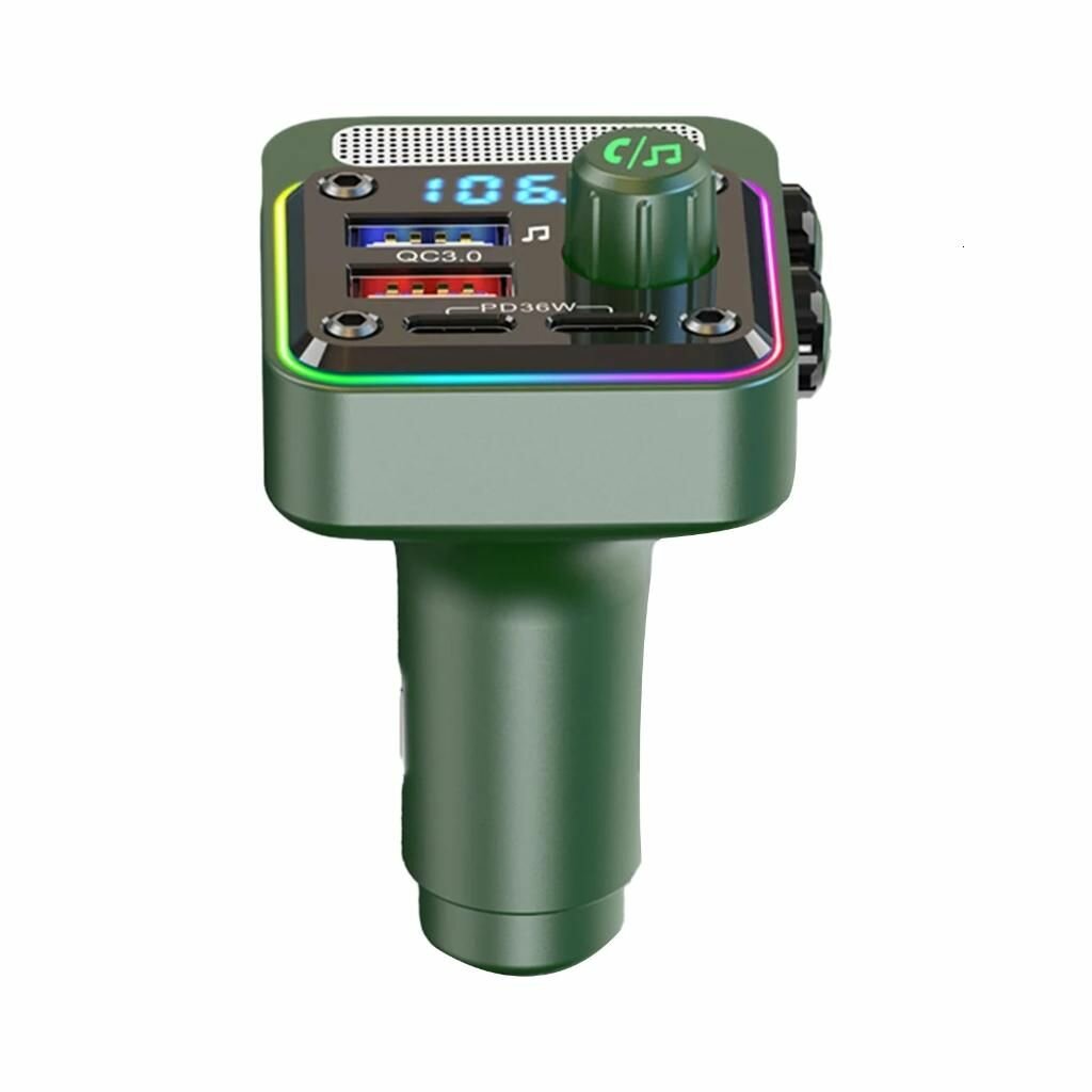 Адаптер с шумоподавлением портативный беспроводное радио AUX QC3.0 быстрая зарядка для автомобиля музыкальный приемник FM-передатчик динамик