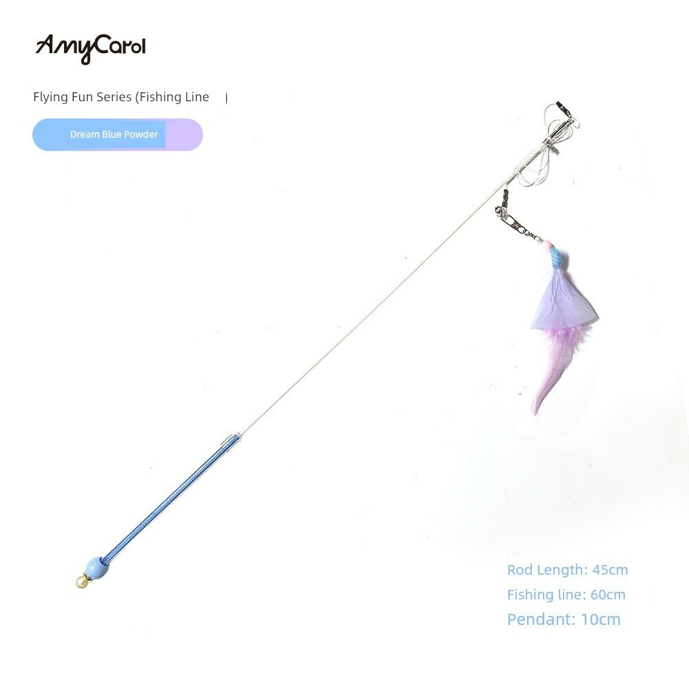 Тайваньская игрушка-дразнилка для кошек Amy Carol с эластичной сеткой и колокольчиком, прочная и устойчивая к укусам,