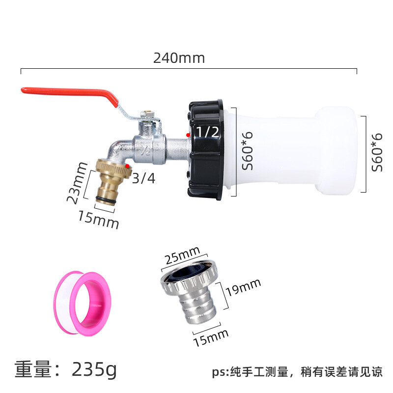 Трансграничные горячие продажи цинкового сплава кран пластиковая соска тонна барабан переключатель кран 1/2 дюйма 3/4