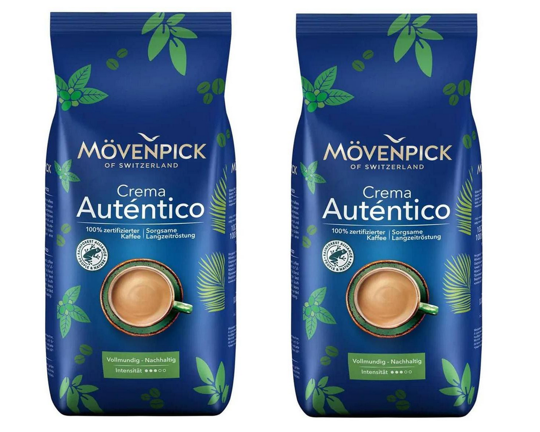 Кофе MOVENPICK EL Autentico CAFFE CREMA в зернах, натуральный, 1 кг - 2 штуки