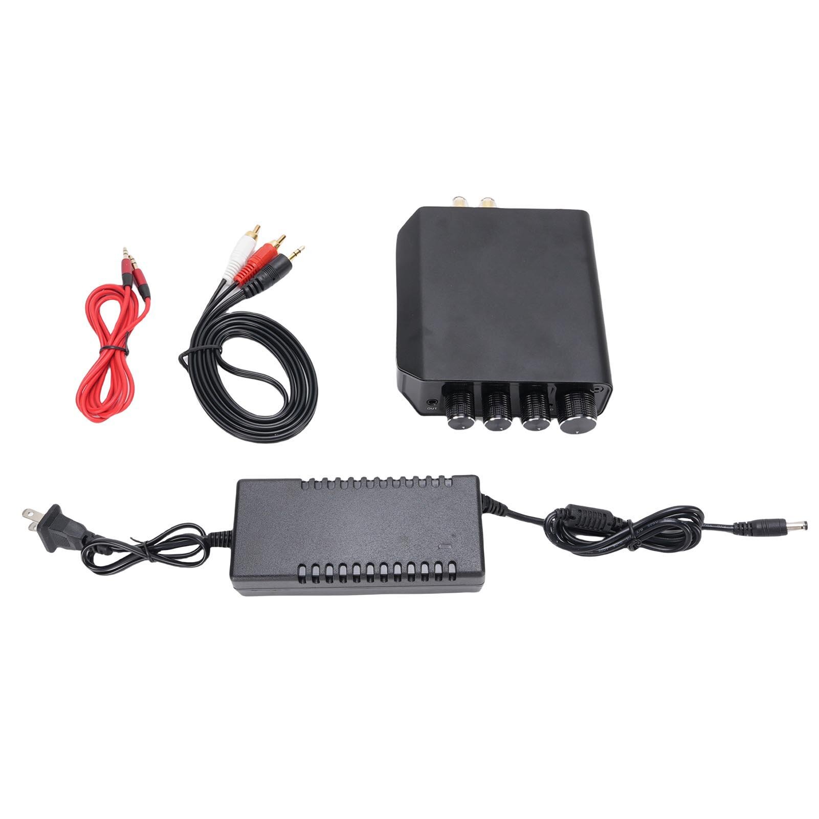 Цифровой усилитель 50 Вт, 2 канала, Bluetooth, USB, AUX вход, 3,5 мм выход, HiFi стереозвук, сабвуфер, вилка стандарта США.