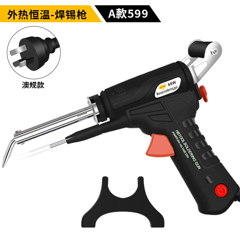 599A Новая модель паяльника с бесплатным паяльником, внешний нагрев по стандарту США, полуавтоматический ручной паяльник с переключателем, бытовой электрический паяльник