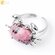 Кольцо CSJA Jewelry, ширина 14 мм, розовый