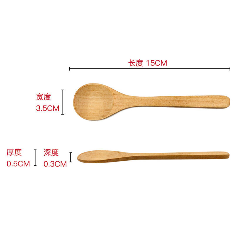 Оптовые маленькие ложки Haoyuan в японском стиле, детские ложки, ручная работа, деревянные ложки на веревке, вилки, маленькие деревянные ложки, которые можно гравировать логотипом