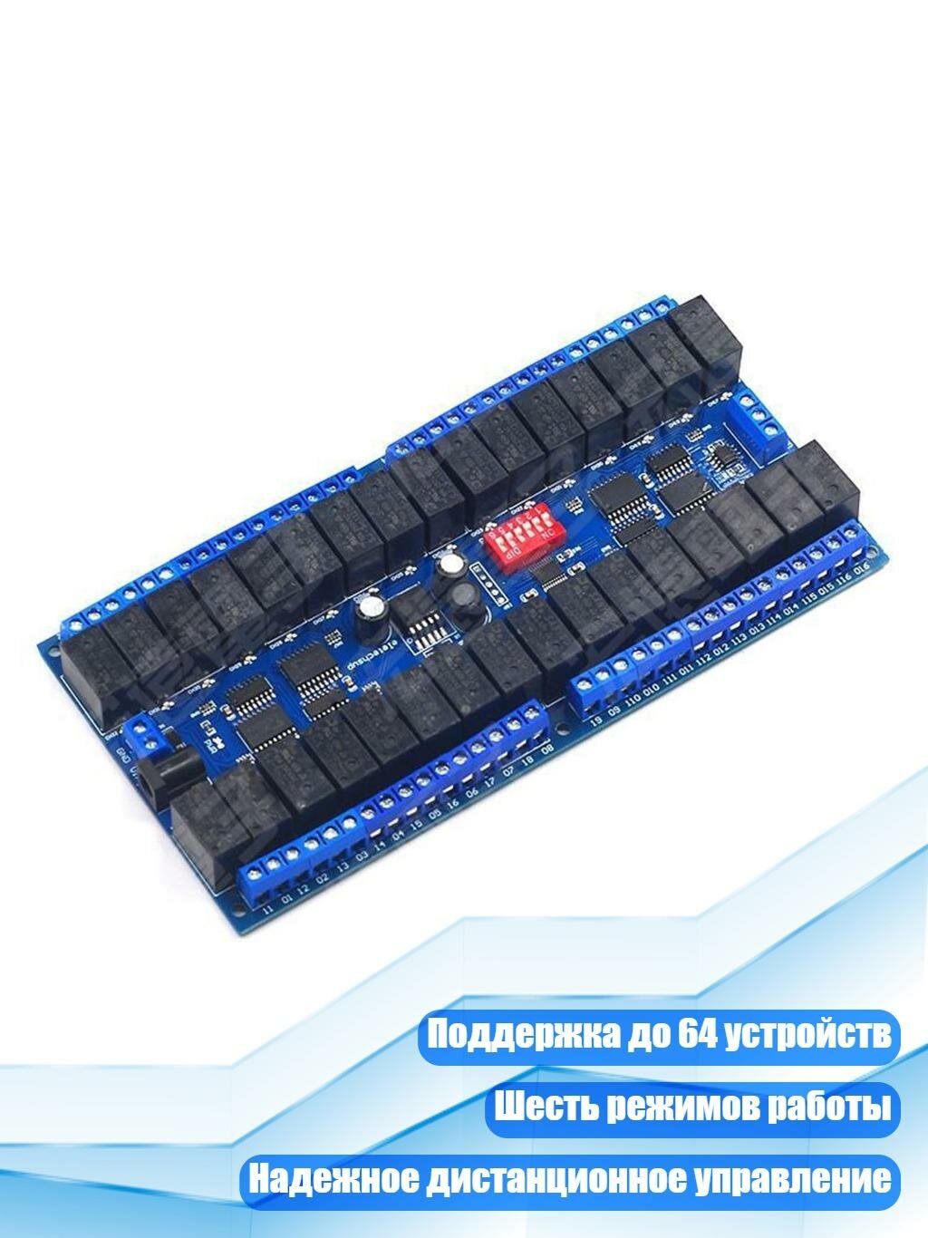 Модуль реле 12 В пост. тока, 32/16/8 каналов, 32 канала