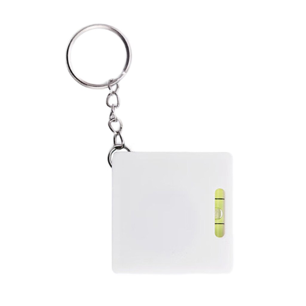 Мини-стальная рулетка Со встроенным пузырьковым уровнем Длиной 1 метр, удобная конструкция брелков для ключей, Механизм автоматического втягивания