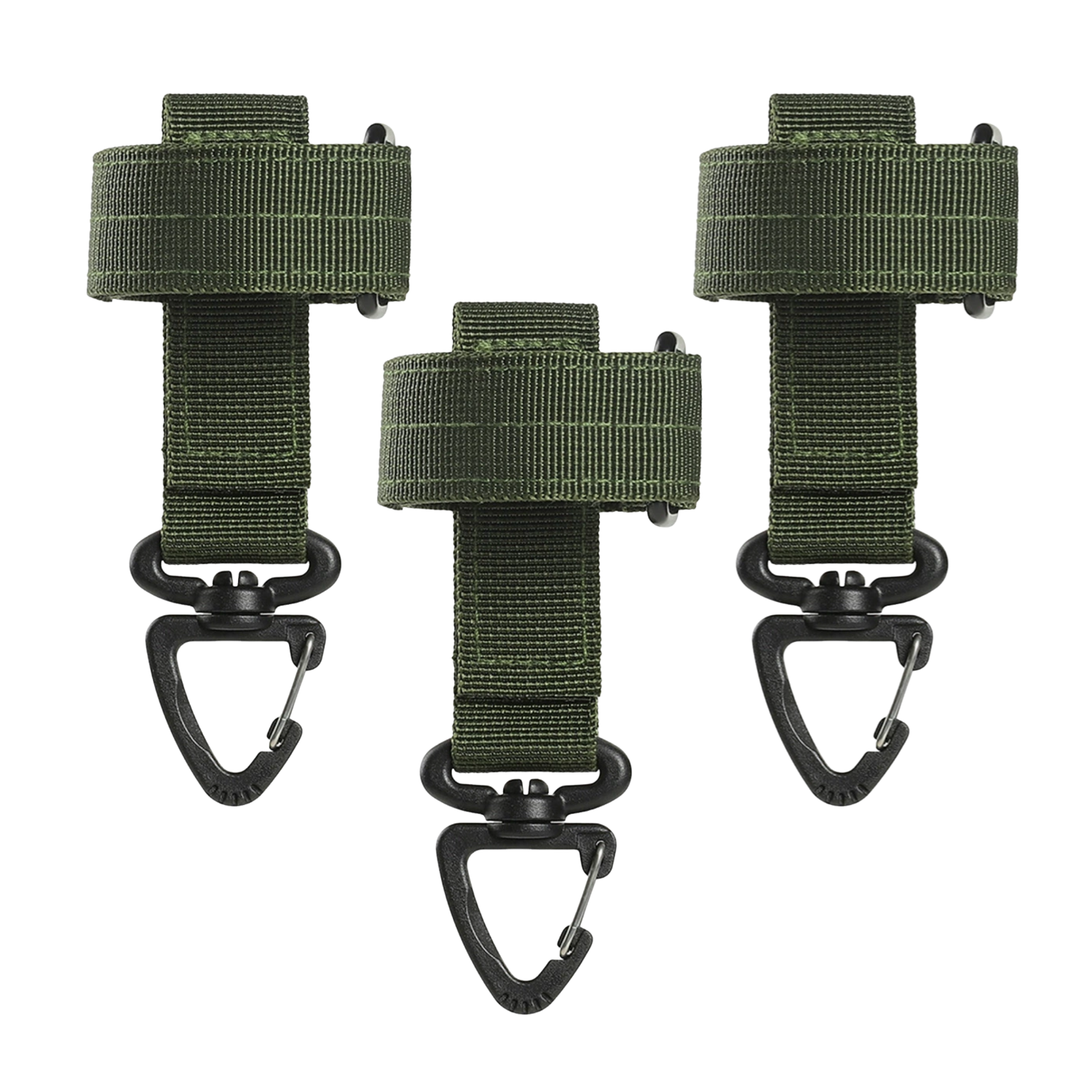 Набор карабинов TRIPLE ACTION Utility, 3 штуки, для перчаток, веревок, ключей, оснастки, с поворотным клешем, металическим клешем, из пластика ABS, хлопкового волокна, алюминиевого сплава, для походов, альпинизма, кемпинга, охоты, рыбалки, повседневного