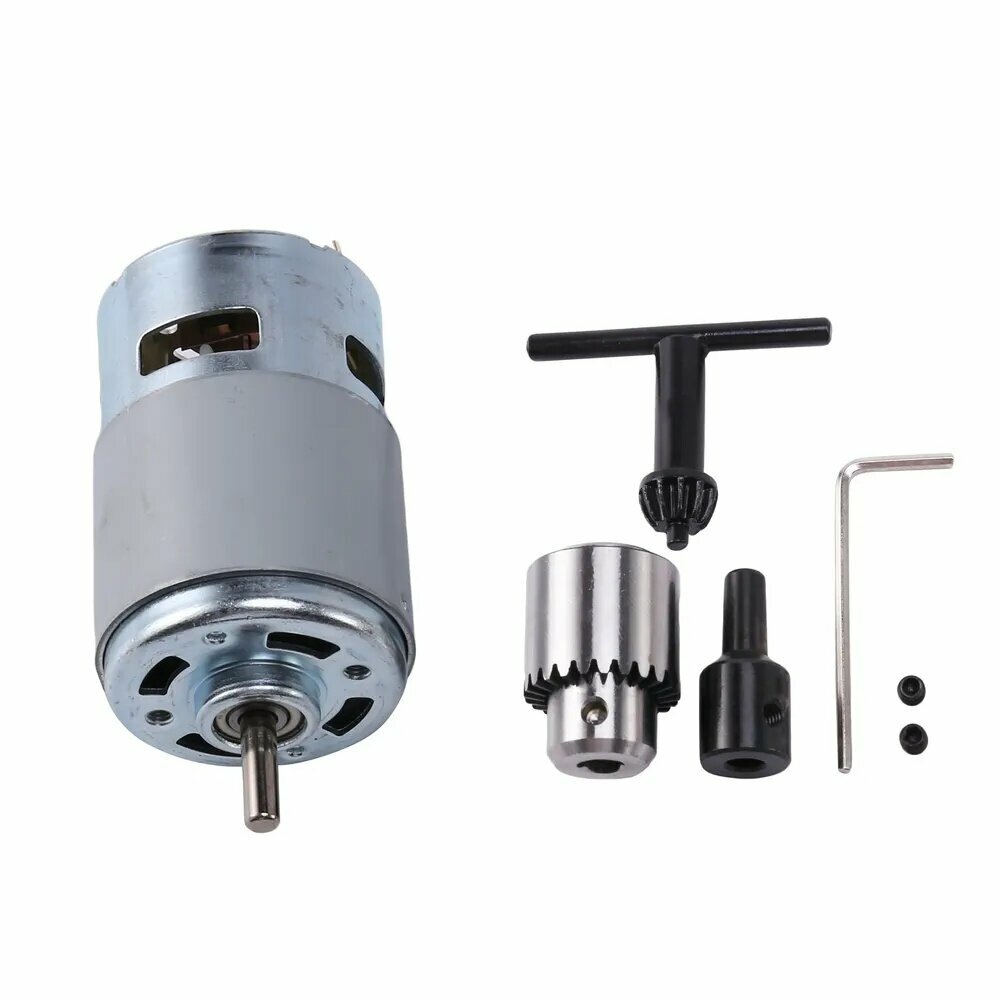 Электродрель DC 12-24V 775 Motor с сверлильным патроном Dc Motor для полировки с