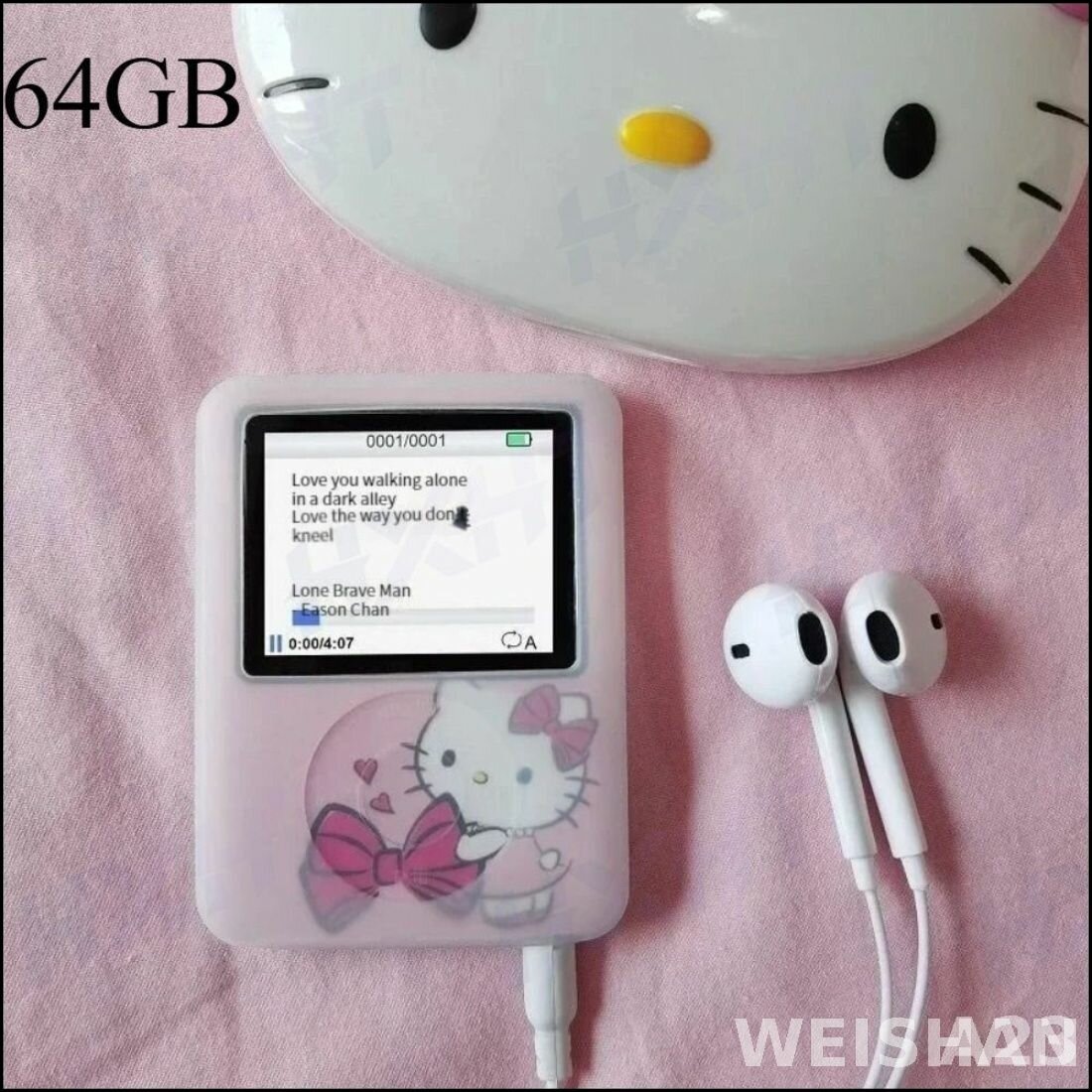 Hello Kitty МР3 Плеер Портативный Мини Студенческий С Внешним Звуком