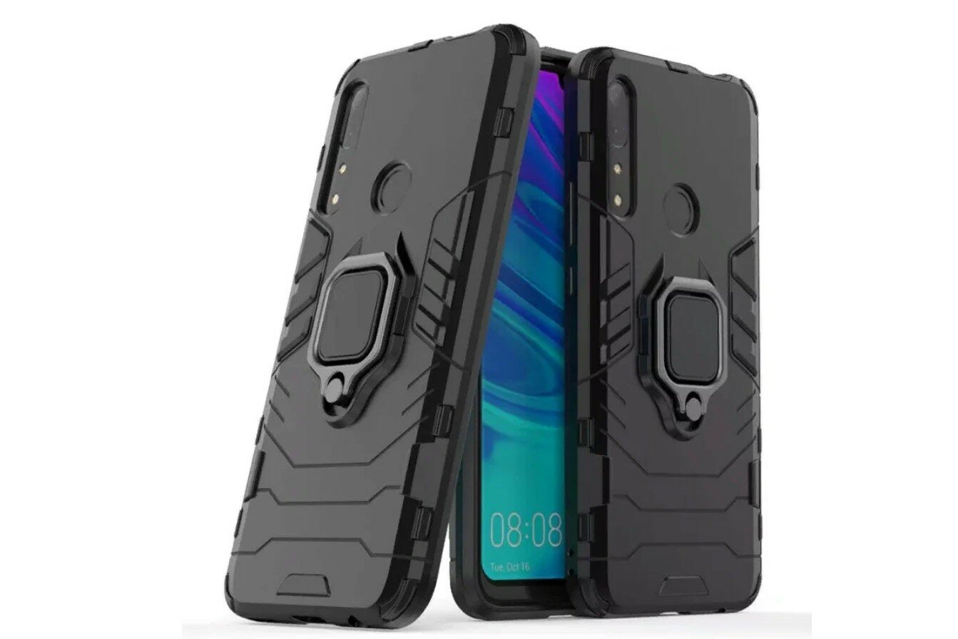 Чехол-бампер MyPads для Huawei P Smart Z/Huawei Y9 Prime 2019 противоударный усиленный ударопрочный черный