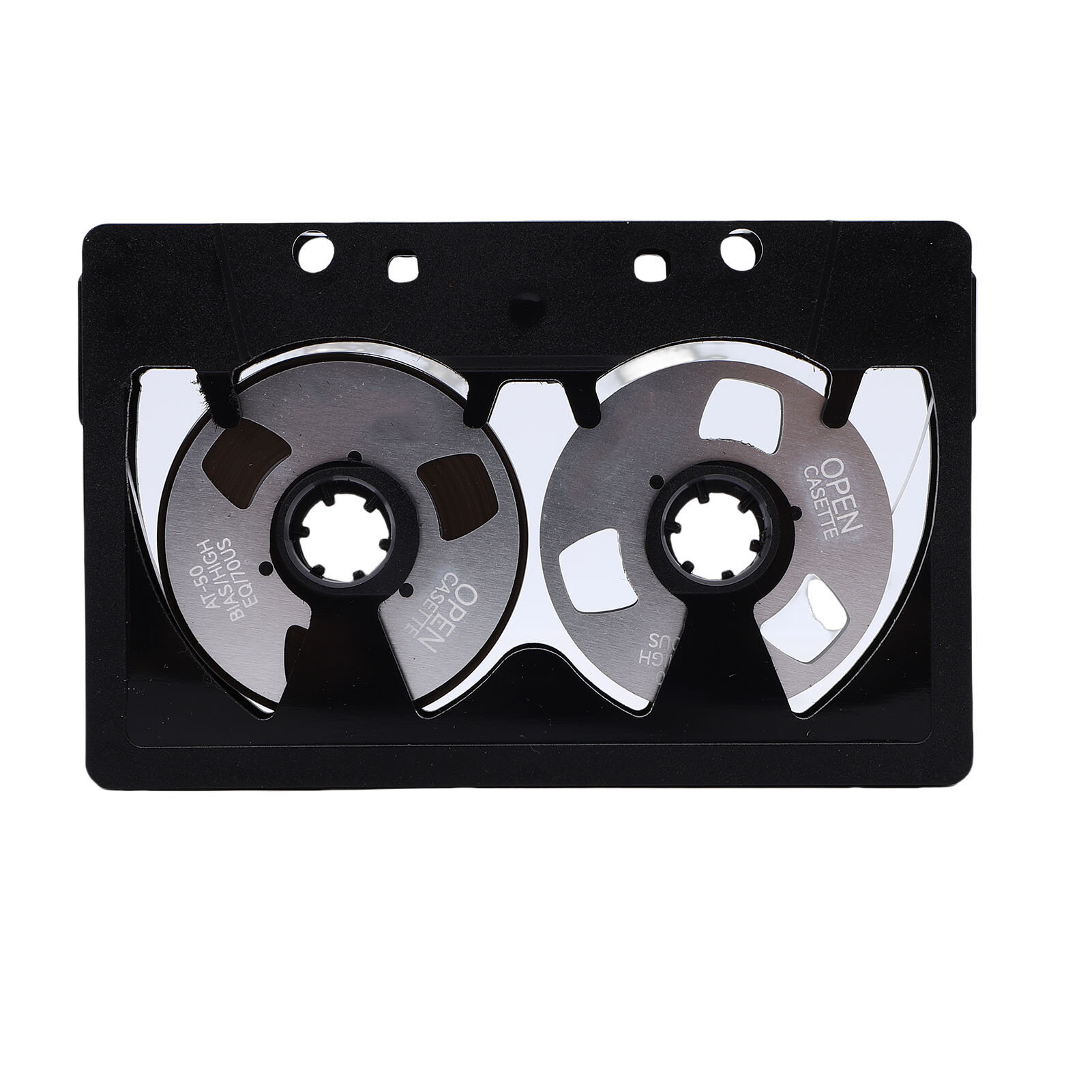 Катушка на катушку, пустая кассета, металлическая 50-минутная двухсторонняя лента для звукозаписи с прозрачной коробкой для речевой музыки