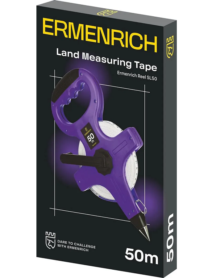 Рулетка геодезическая Ermenrich Reel SL50 фиолетовый, 50м x 13мм