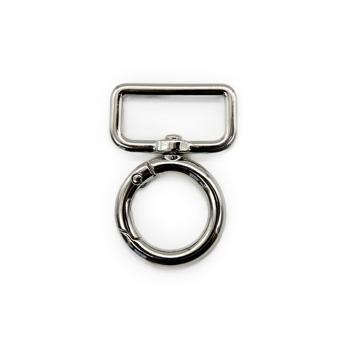 Карабин для сумки металлический 25 мм, цвет никель, 4 штуки, Айрис