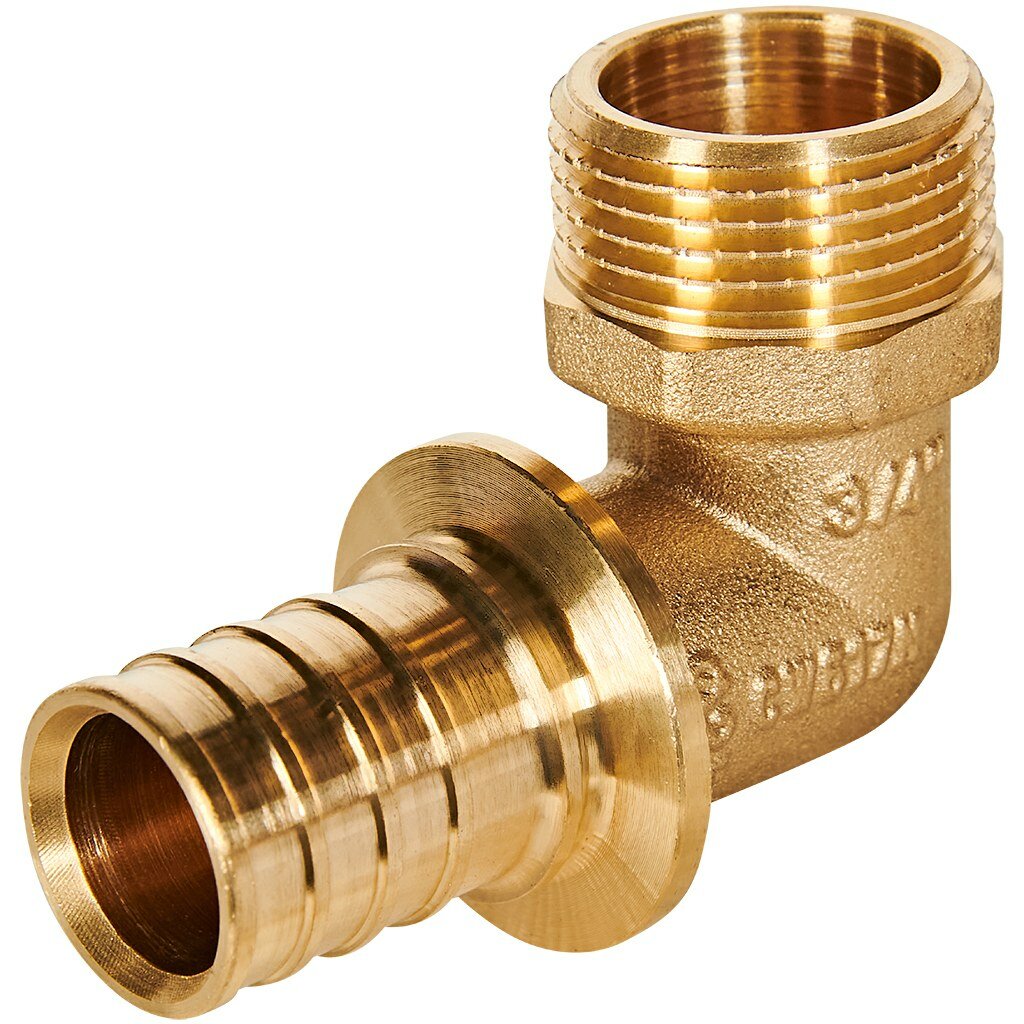 Угол 90° переходной 25 x 3/4" (НР) аксиальный для труб PEX ROMMER (RFA-0005-002534)