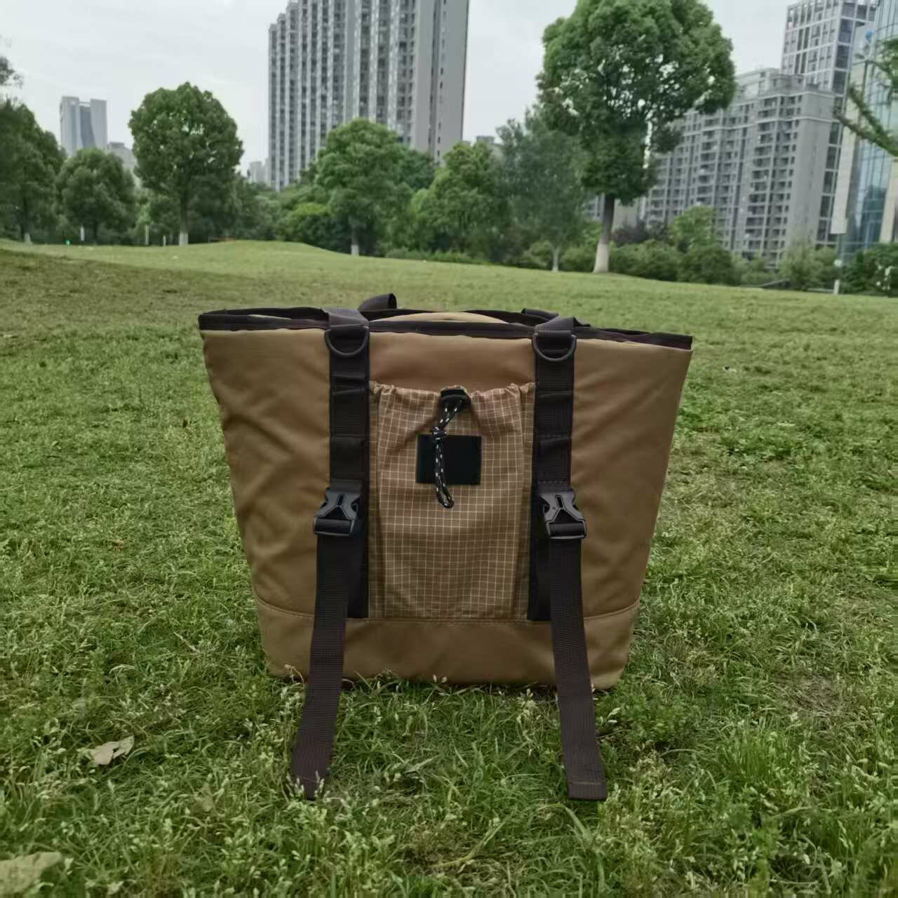 Изолированная сумка для кемпинга на открытом воздухе, портативная водонепроницаемая сумка для сохранения свежести, большая емкость, складная сумка для льда, коврик для пикника в парке, рюкзак