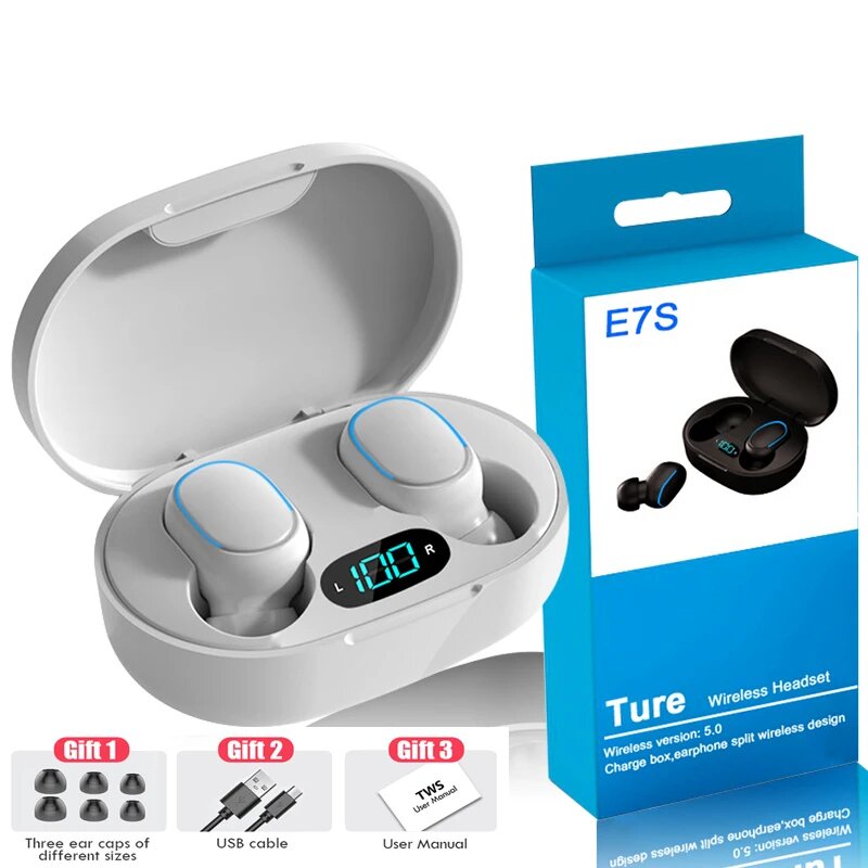 Беспроводные наушники E7S White TWS