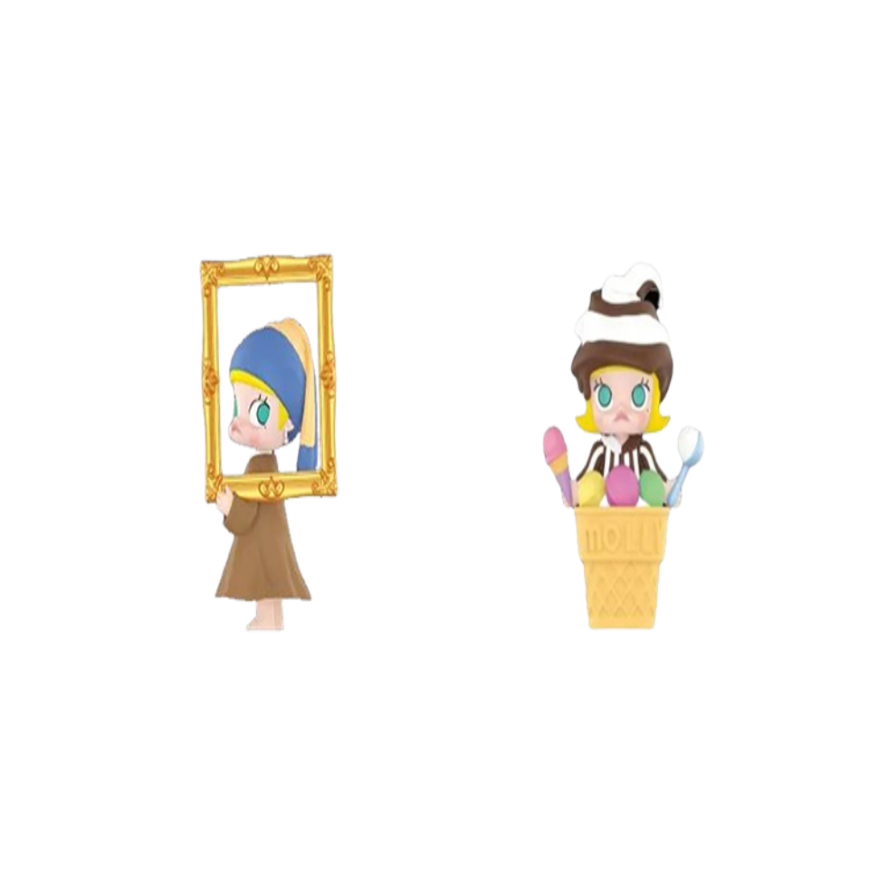 Фигурки унисекс POP MART Molly's Day 100% Mystery Boxes, Confirmed-Arts Time+Ice Cream (Open)