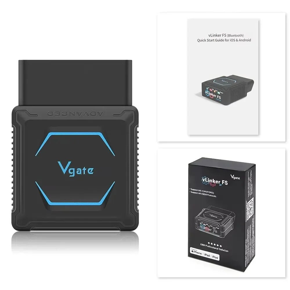 Vgate vLinker FS ELM327 Bluetooth для Ford FORScan BIMMERCODE HS MS CAN Считыватель кодов Кодирование Elm327 Инструменты сканера OBD2