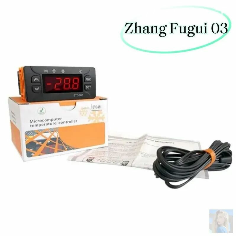 ETC-961 Электронный термостат контроллер для холодильных камер и витрин (220В, датчик NTC/PTC, реле 8A)