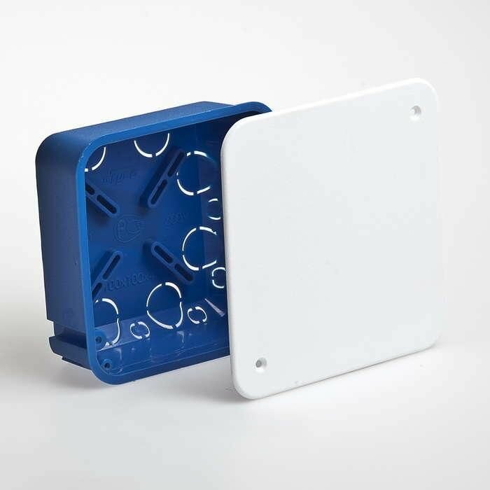 Коробка распределительная RUVinil TYCO, с крышкой, 100х100 мм, для монтажа в гипрок, пластиковая, скрытой установки