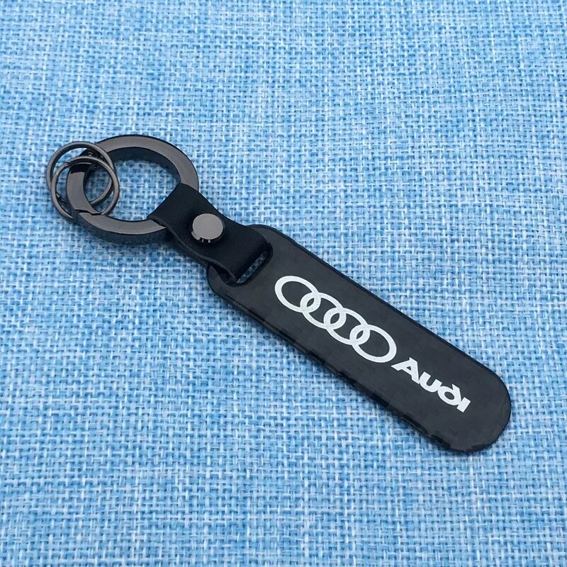 Брелок для ключей Audi A4L A5 A7 S4 S5 S7 из карбона, брелок S-Line RS, замена ключа, декор Audi Silver Badge Edition
