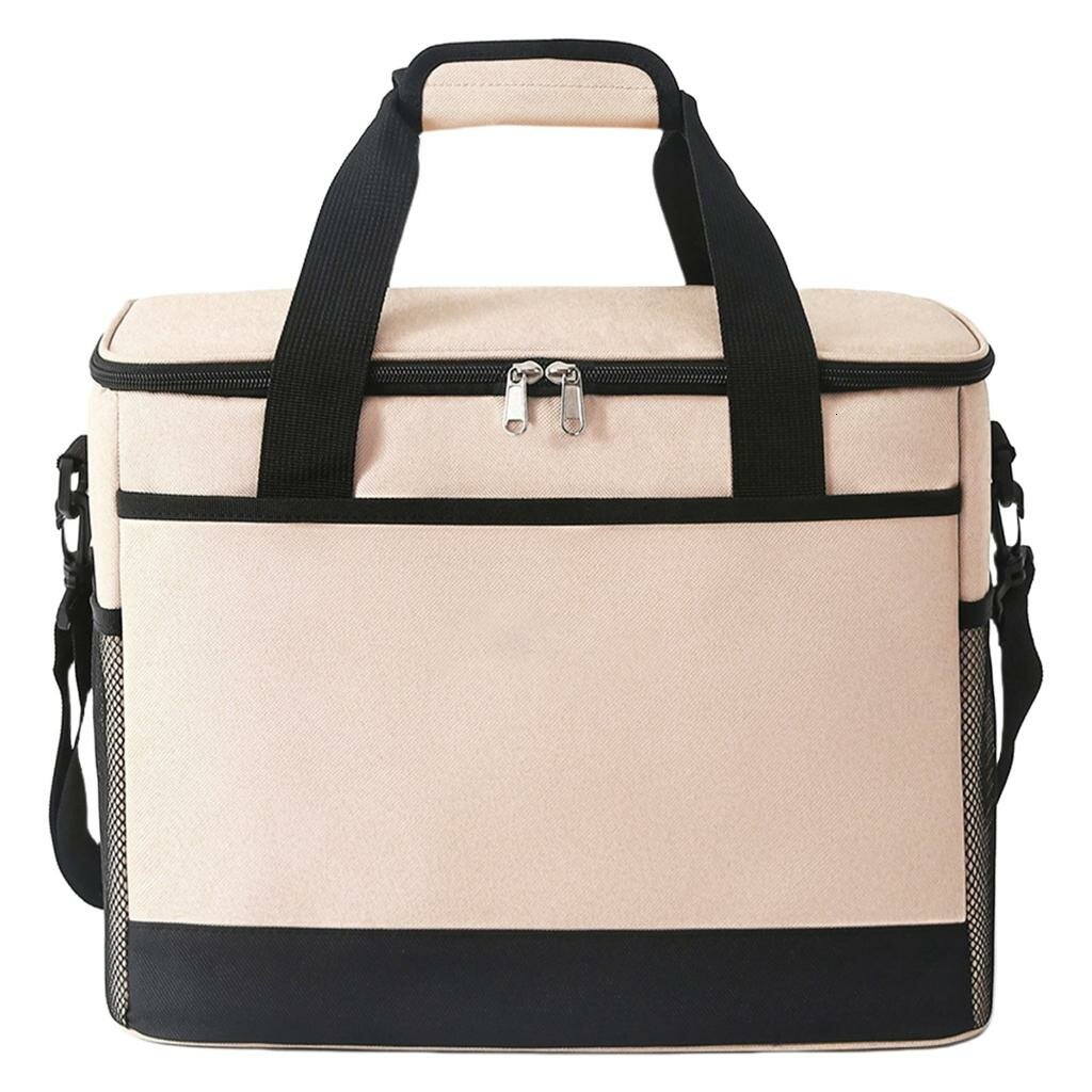 Портативный термоланчбокс для походов, Бежевый - 30L