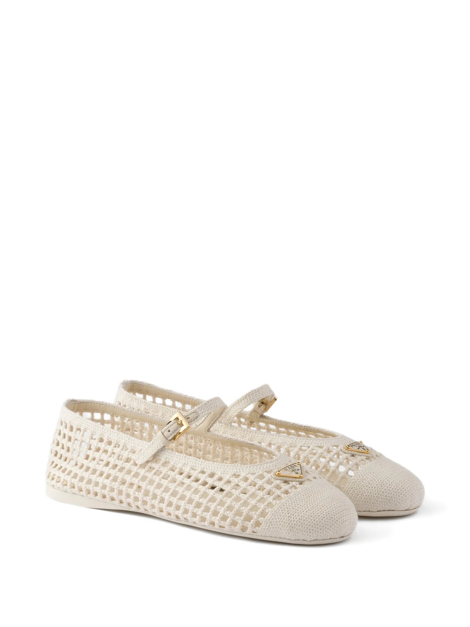 Балетки Prada Crochet ballet flats, размер 40 EU, разноцветный — фото 1