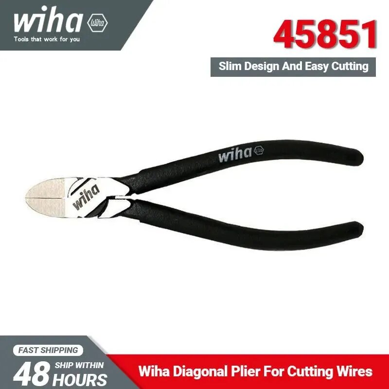 WIHA, 45851 Прецизионные диагональные кусачки, подходящие для изготовления моделей и обработки пластика.
