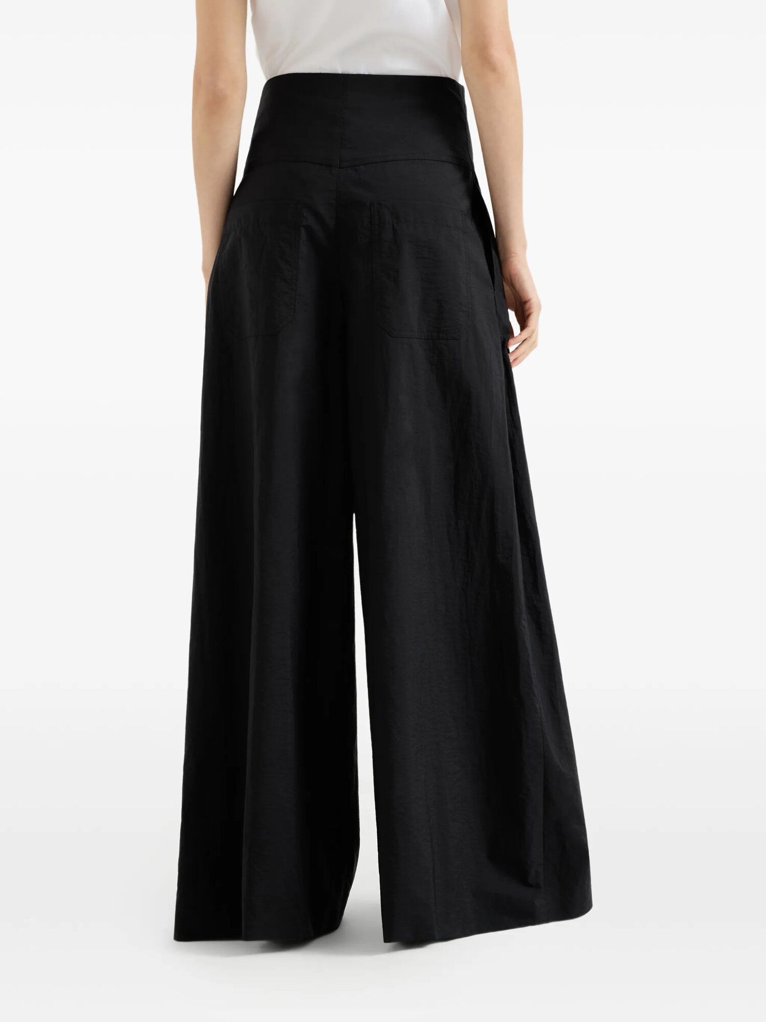 Брюки BRUNELLO CUCINELLI Black palazzo pants, размер 42, черный — фото 1