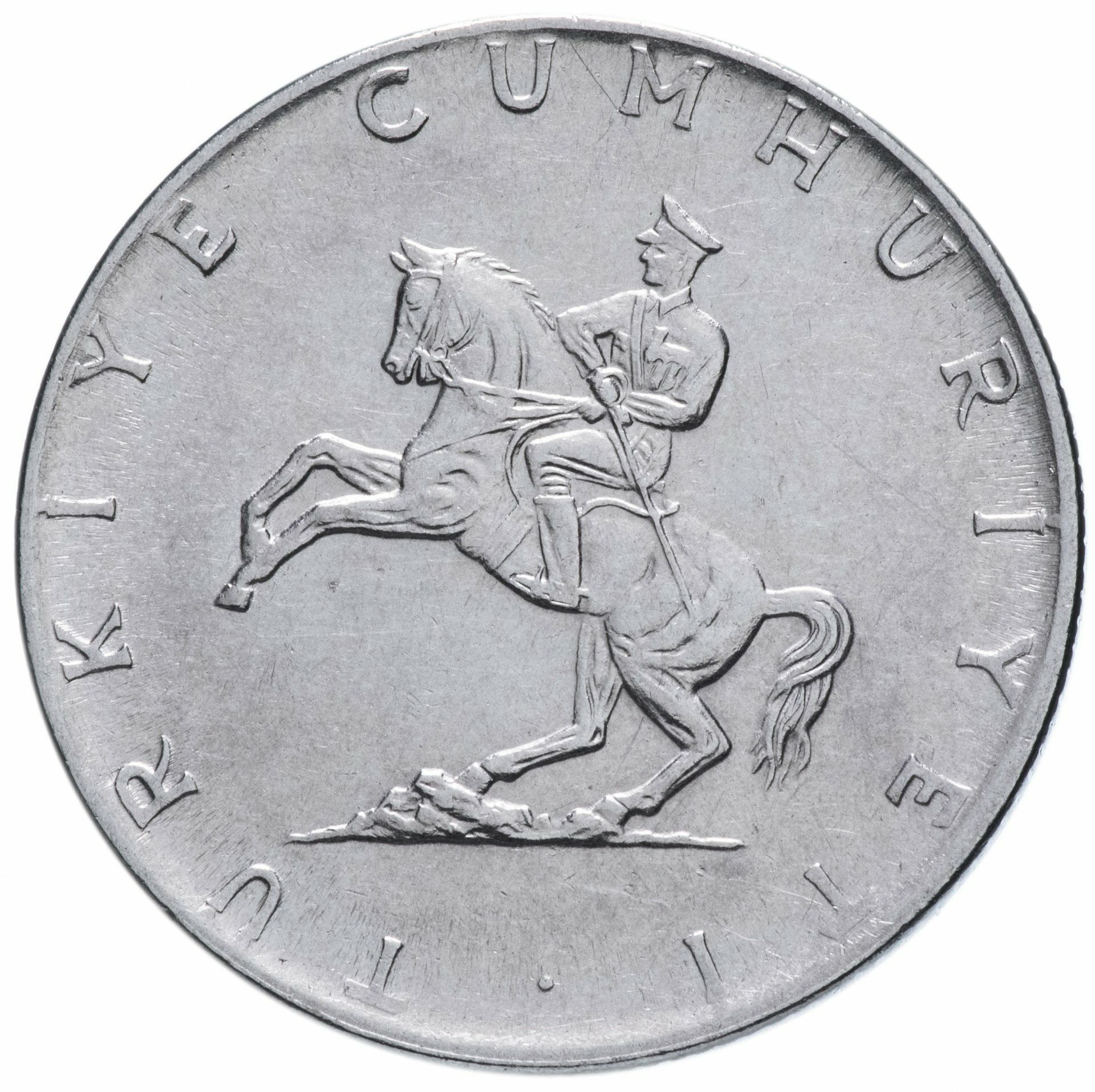 Турция 5 лир lira 1974-1979, Сталь, в сохранности XF-AU