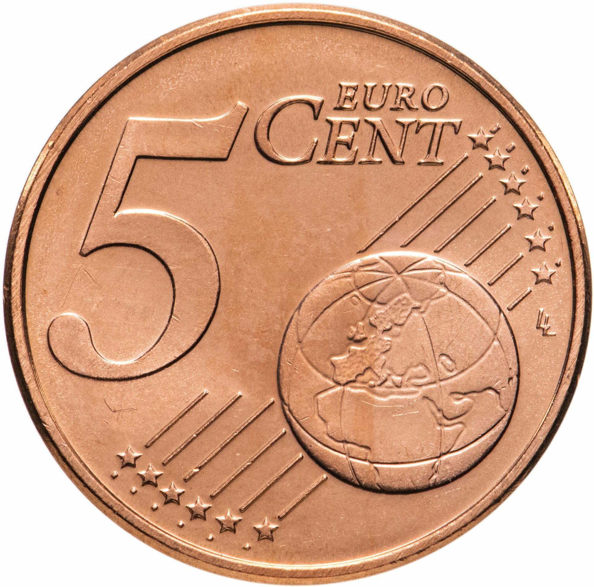 Нидерланды 5 евроцентов euro cent 2006, Сталь, плакированная медью, в сохранности AU-UNC