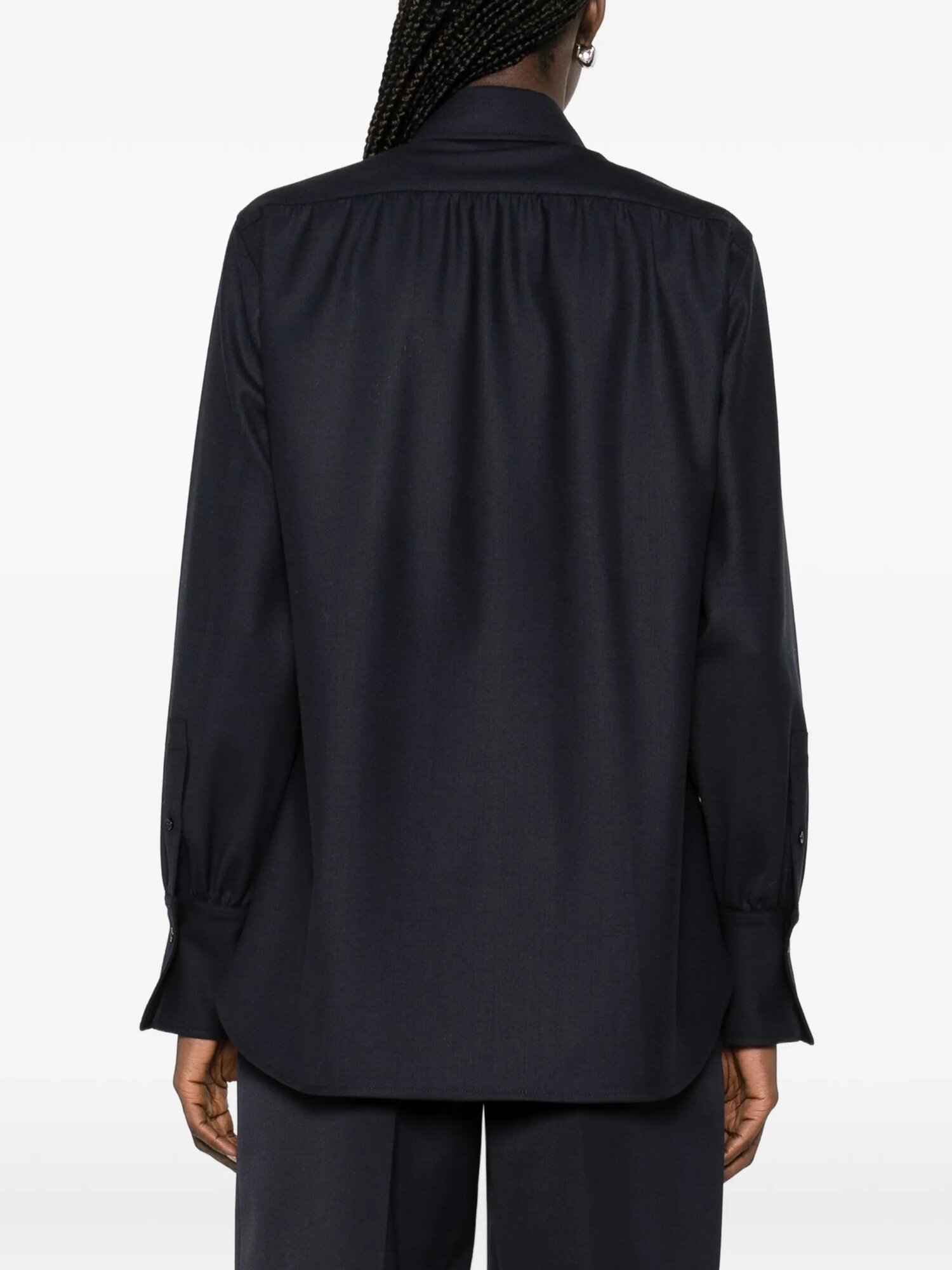 Топ Victoria Beckham Yoke top, размер 12, синий — фото 1