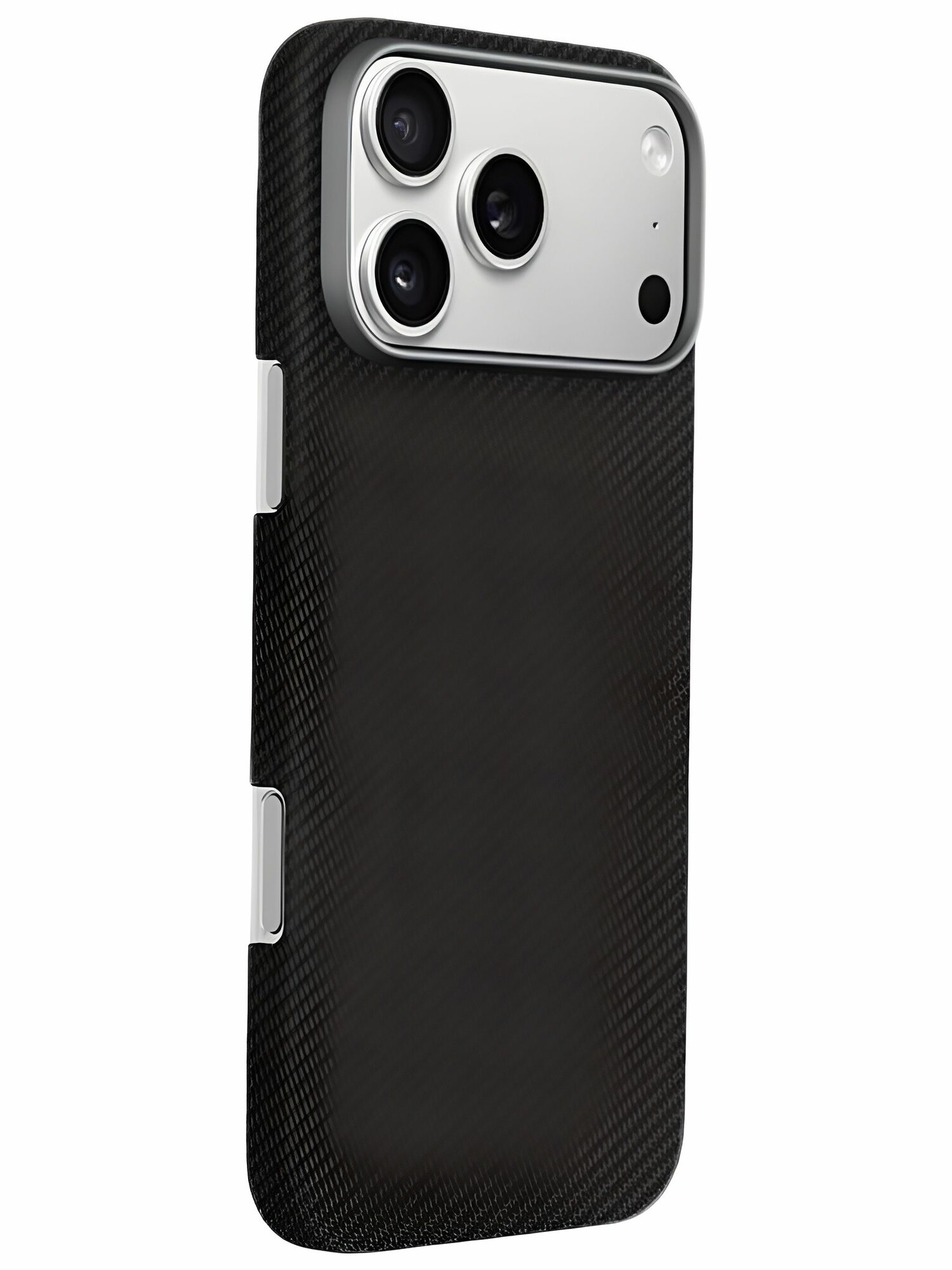 Чехол на iPhone 17 Pro Max, Kevlar Explorer (арамид) сверхпрочный c поддержкой беспроводной зарядки, черный