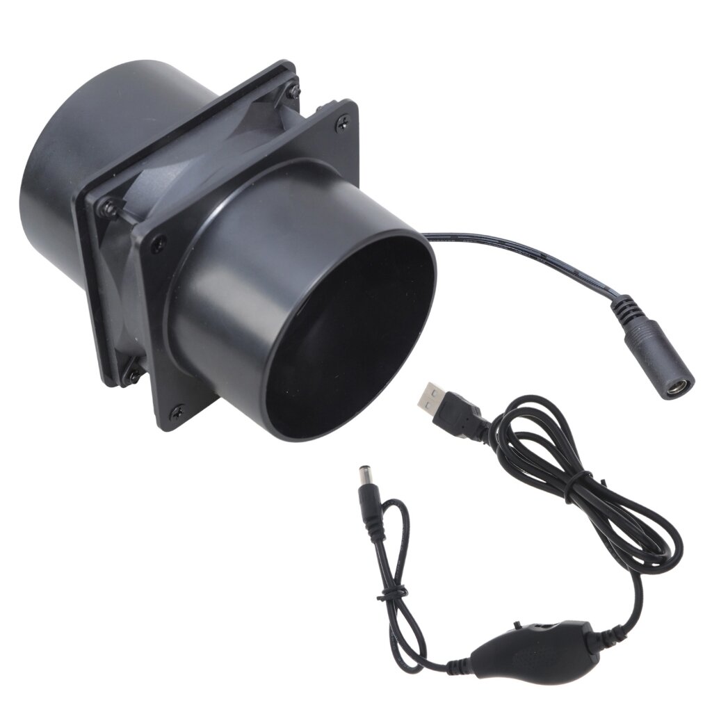 8-сантиметровый Встроенный Канальный Вентилятор 55CFM Airflows USB-Регулятор Скорости Для Корпусов Принтеров