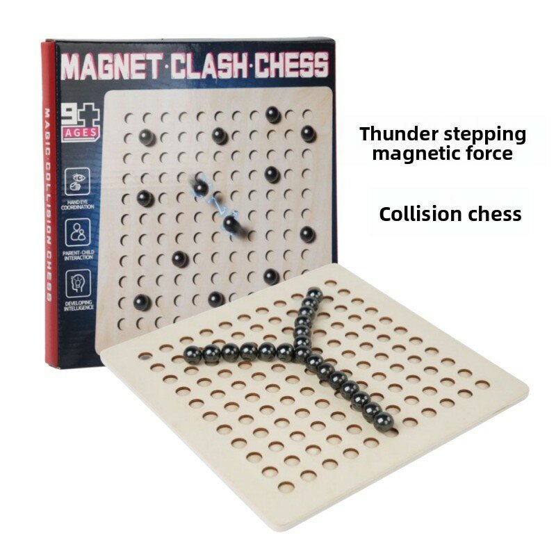 Деревянная магнитная игра шахматы для детей тренировка внимания и семейная игра