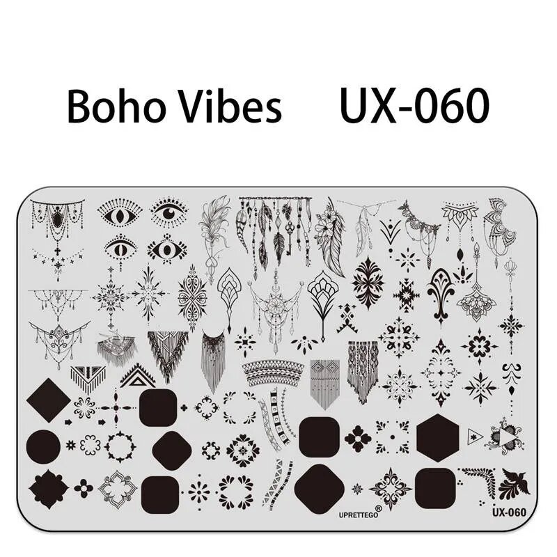 Трафарет для стемпинга Boho Vibes UX-060, Цвет: UX60