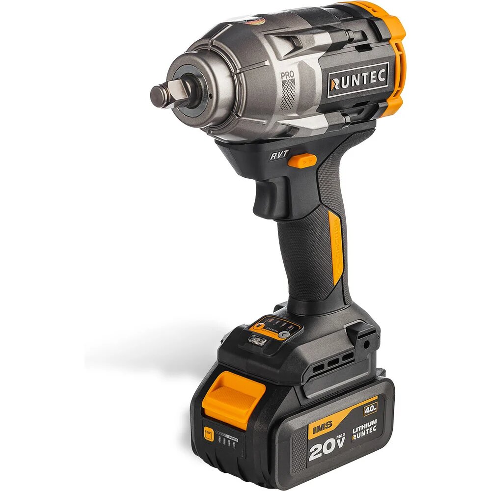 Гайковерт ударный аккумуляторный RUNTEC PRO 1/2, 20В, 2*4Ач, 1100Нм RT-IW1100