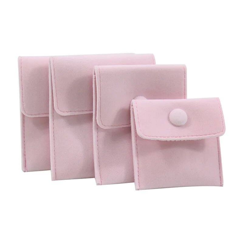 Бархатная сумочка для украшений Розовый, XL 9.5 x 9.5cm, Pink