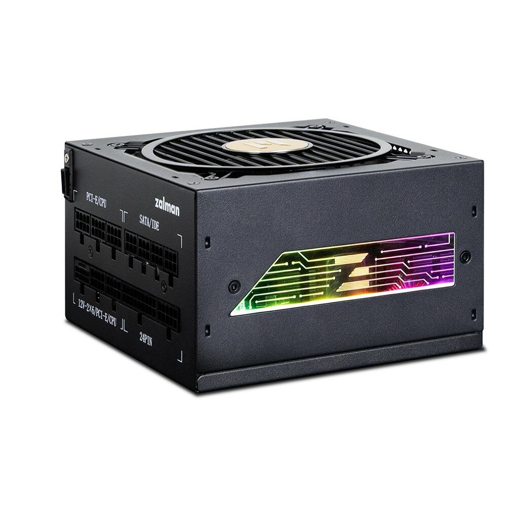 Zalman Блок питания ZM1000-TMX2 VIEW <1000W, PCIe 5.1, ATX v3.1, FCM, 80+ GOLD, RGB, Retail>