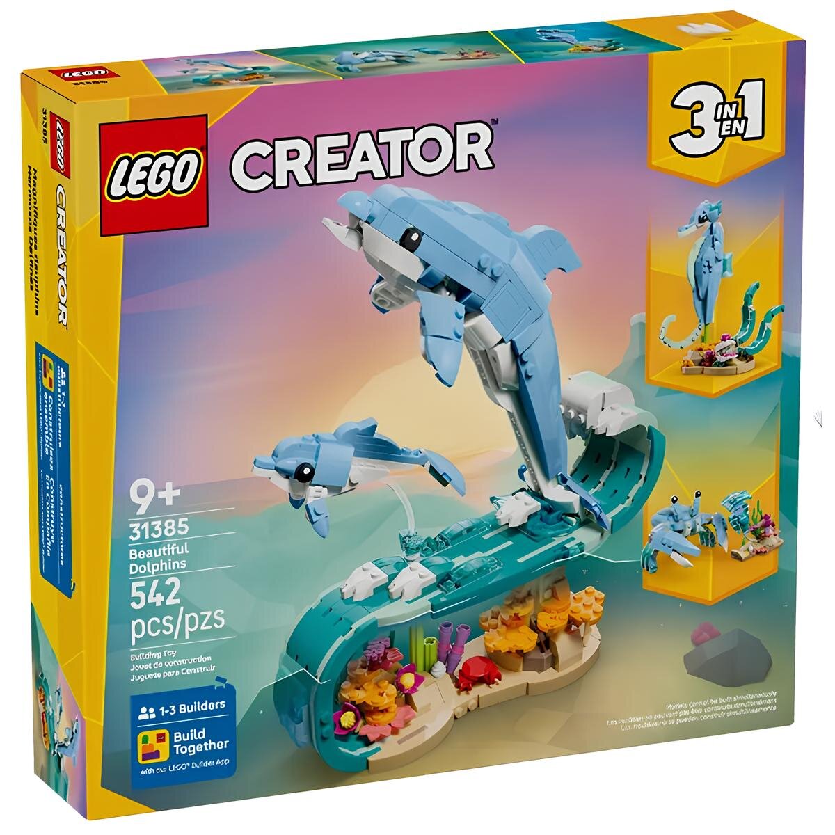 Конструктор LEGO Creator 31385 Морские животные: прекрасные дельфины 3 в 1