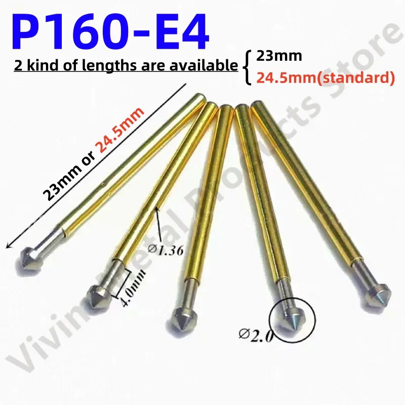 Pogo Pin P160-E4, 23mm, 20PCS, 100шт